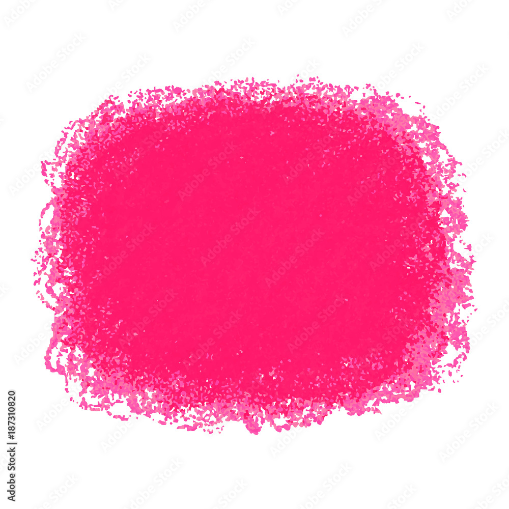 Pink crayon scribble texture stain isolated on white background Stock ...