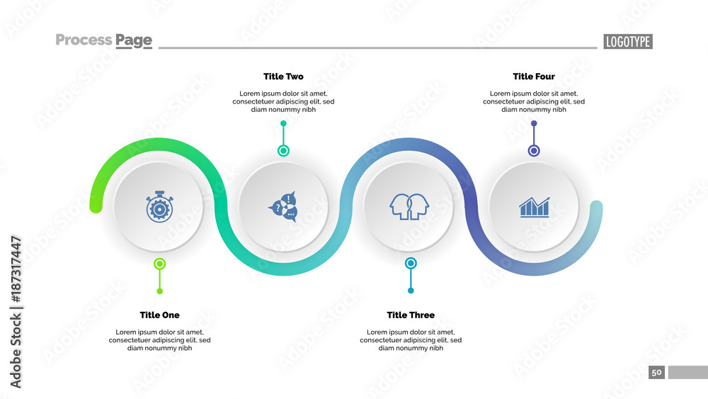 Four Step Process Chart Slide Template Stock Vector | Adobe Stock Four Step Process Chart Slide Template Stock Vector | Adobe Stock