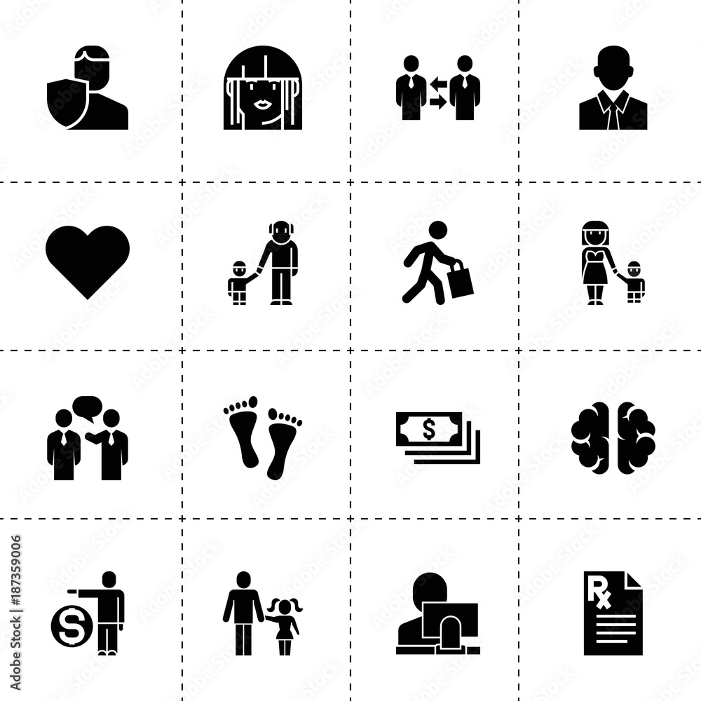 Human icons. vector collection filled human icons Stock Vector | Adobe ...