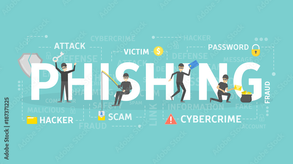 Phishing concept illustration. Stock Vector | Adobe Stock