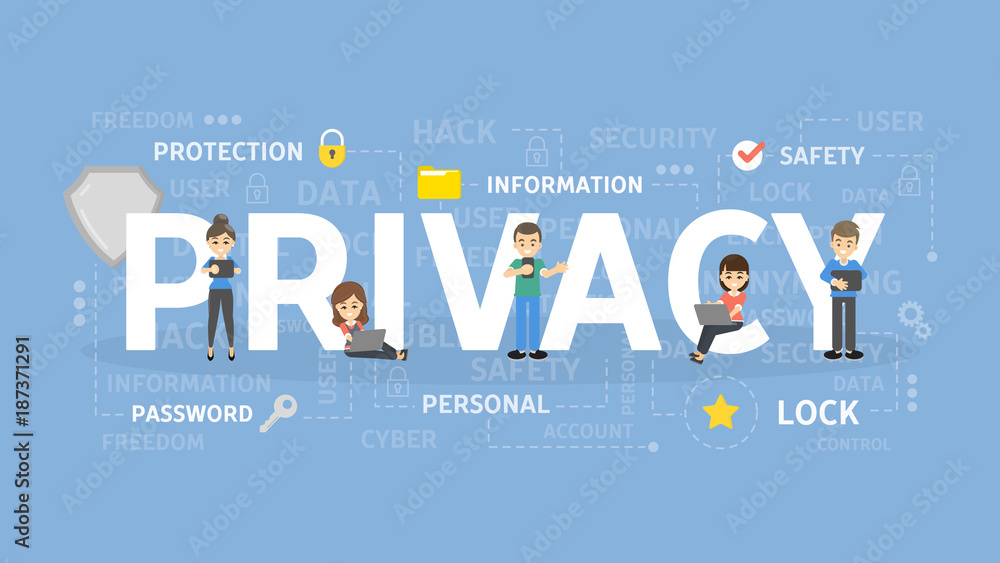 Privacy concept illustration. Stock Vector | Adobe Stock