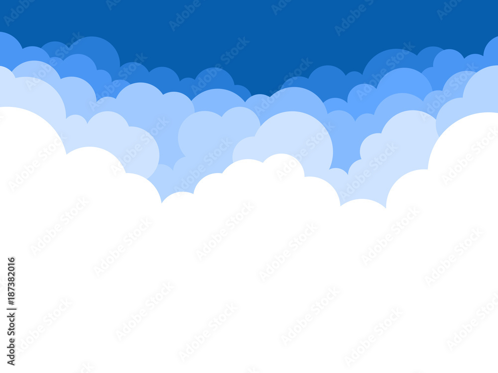 Clouds vector background Stock Vector | Adobe Stock
