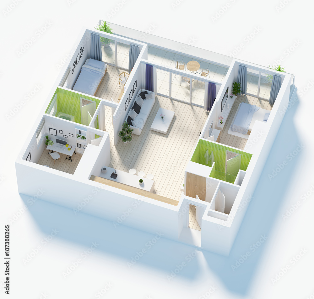 Very Simple House Floor Plans 3d