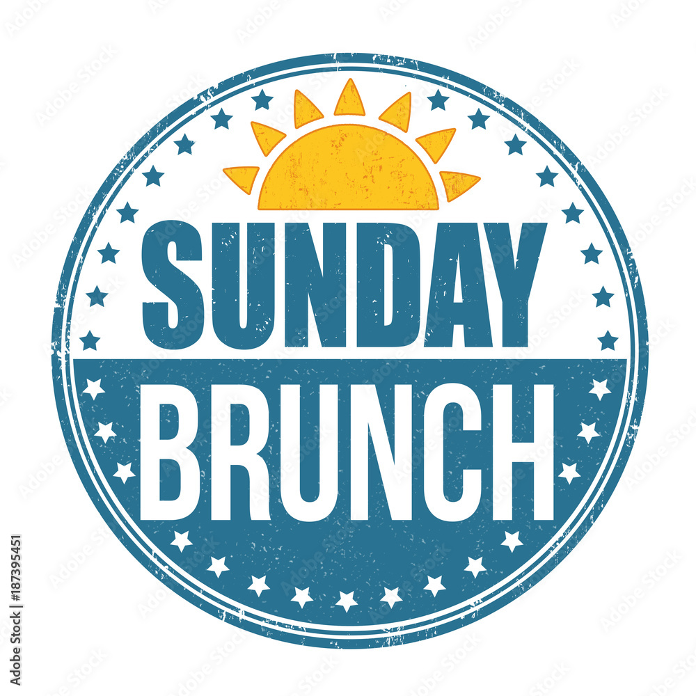 Sunday brunch grunge rubber stamp Stock Vector | Adobe Stock