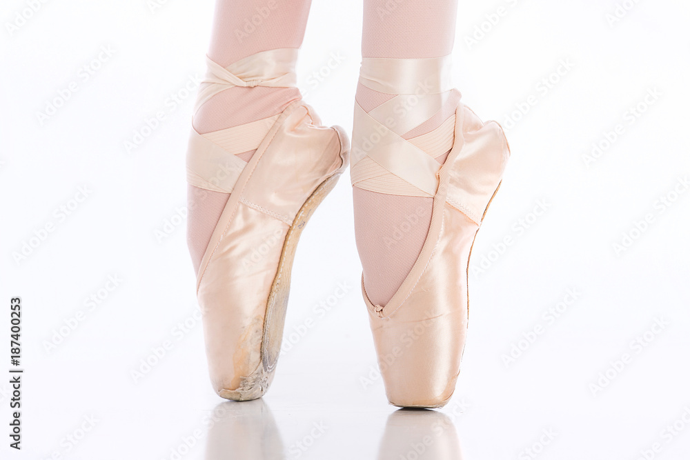 Ballet dancer feet on pointe Stock Photo | Adobe Stock