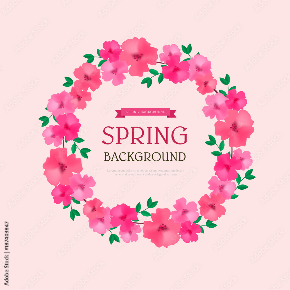 Flower frame design Stock Vector | Adobe Stock