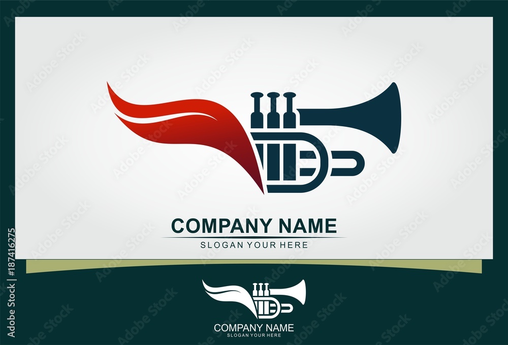 wing music tours logo Stock Vector | Adobe Stock