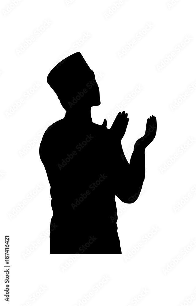 Muslim Prayer Hands Vector