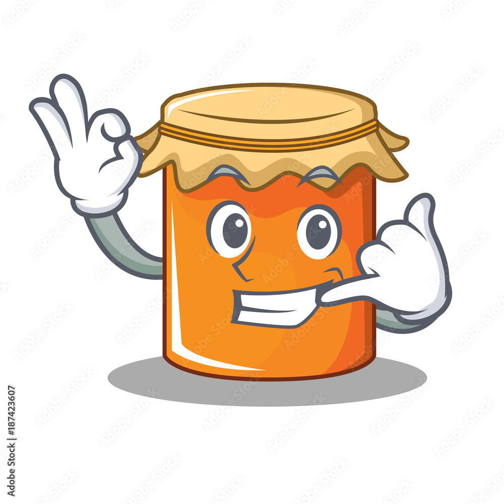 Call me jam mascot cartoon style Stock Vector | Adobe Stock