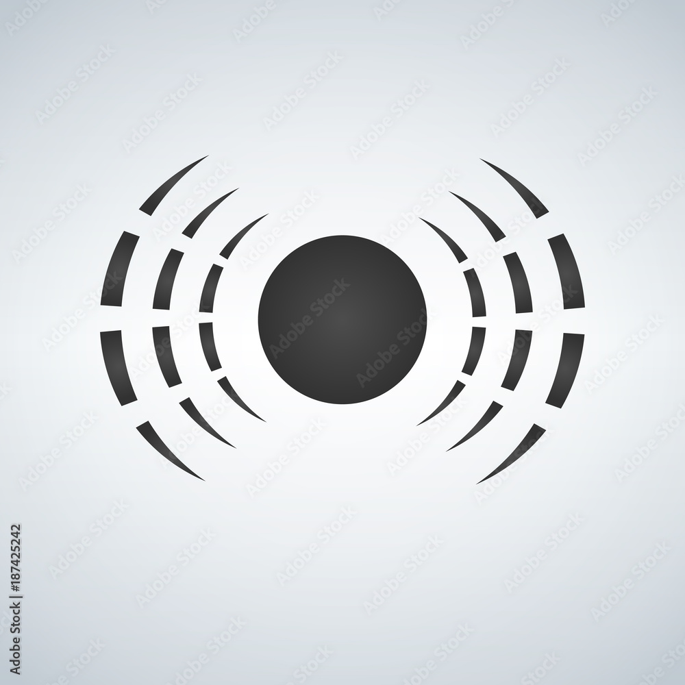 radio waves vector logo icon antenna Stock Vector | Adobe Stock