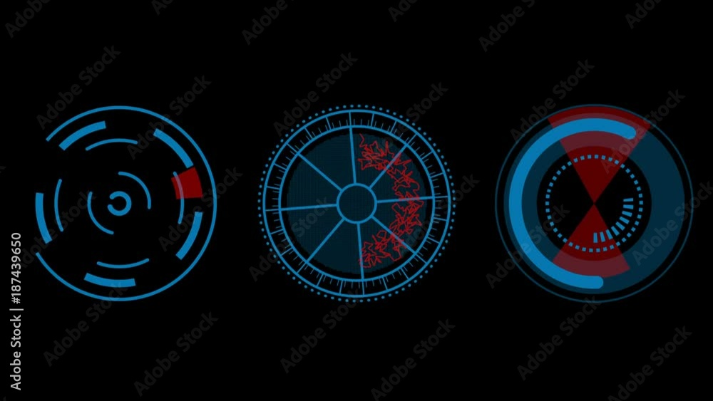 HUD Elements UI Elements. HUD Concept. Radial futuristic interface ...