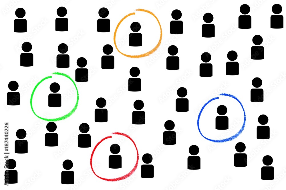 Auswahl der richtigen Personen ilustración de Stock | Adobe Stock