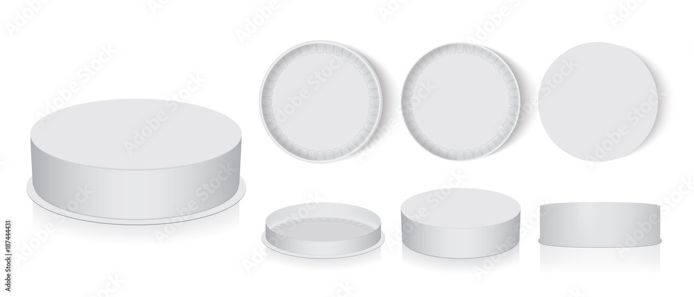 round box is easy to change colors mock up vector template Stock Vector ...