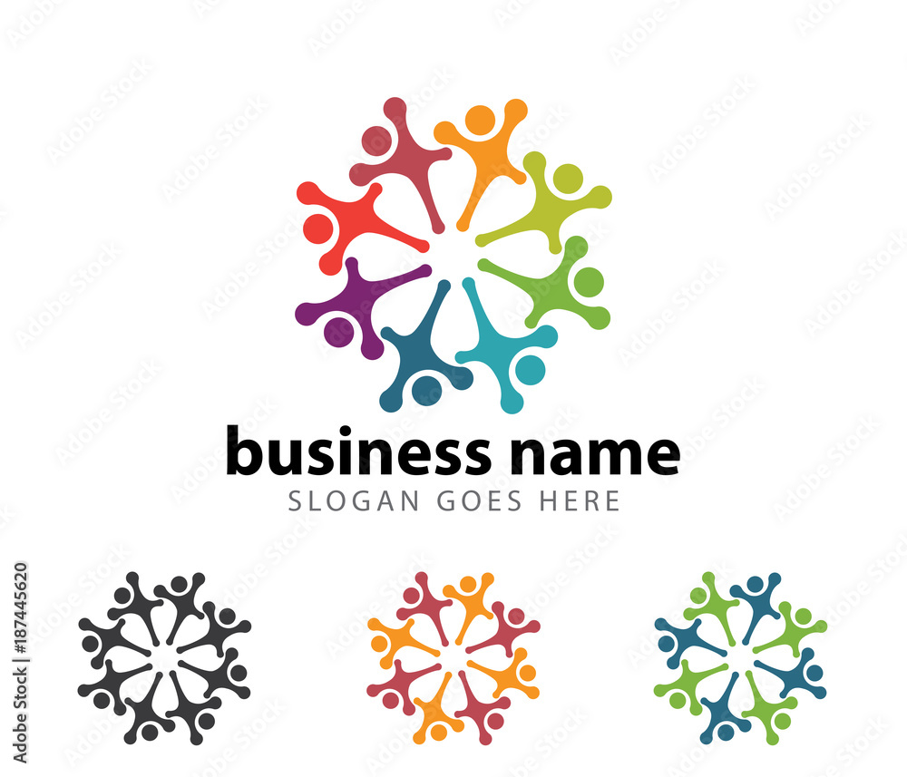 unity organization community social logo set Stock Vector | Adobe Stock