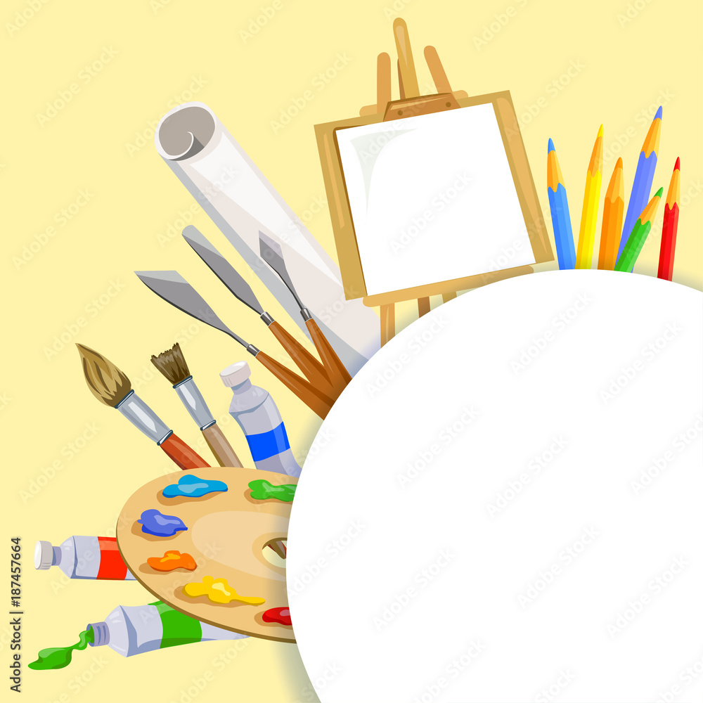 tools artist background Stock Vector | Adobe Stock