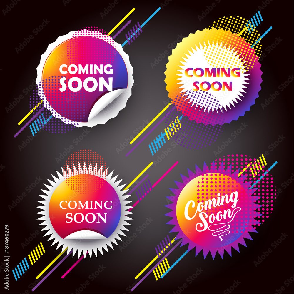 Coming soon - labels set, unique stamp symbols, dynamic modern frames ...