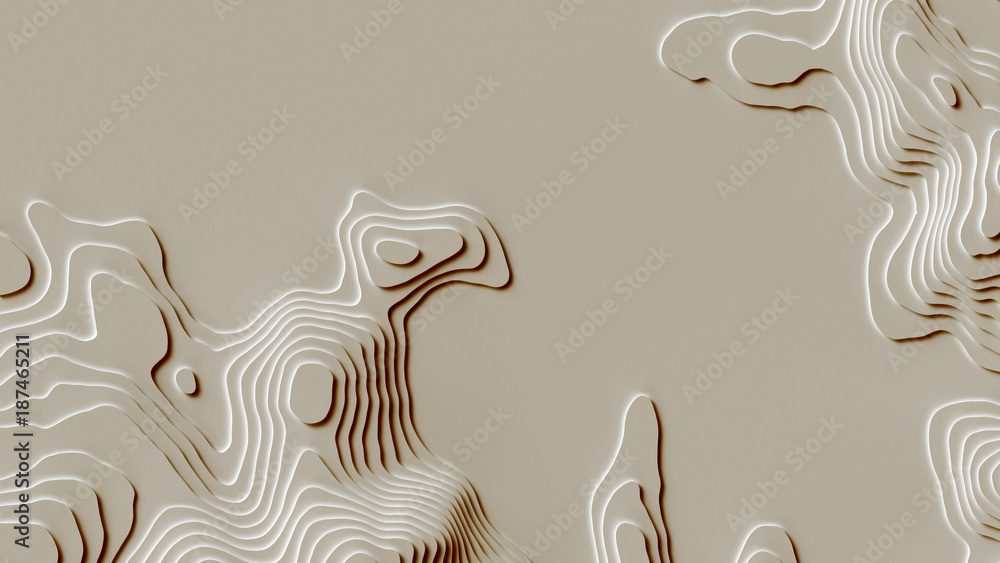 Map line of topography. Rendering abstract topographic map concept with ...