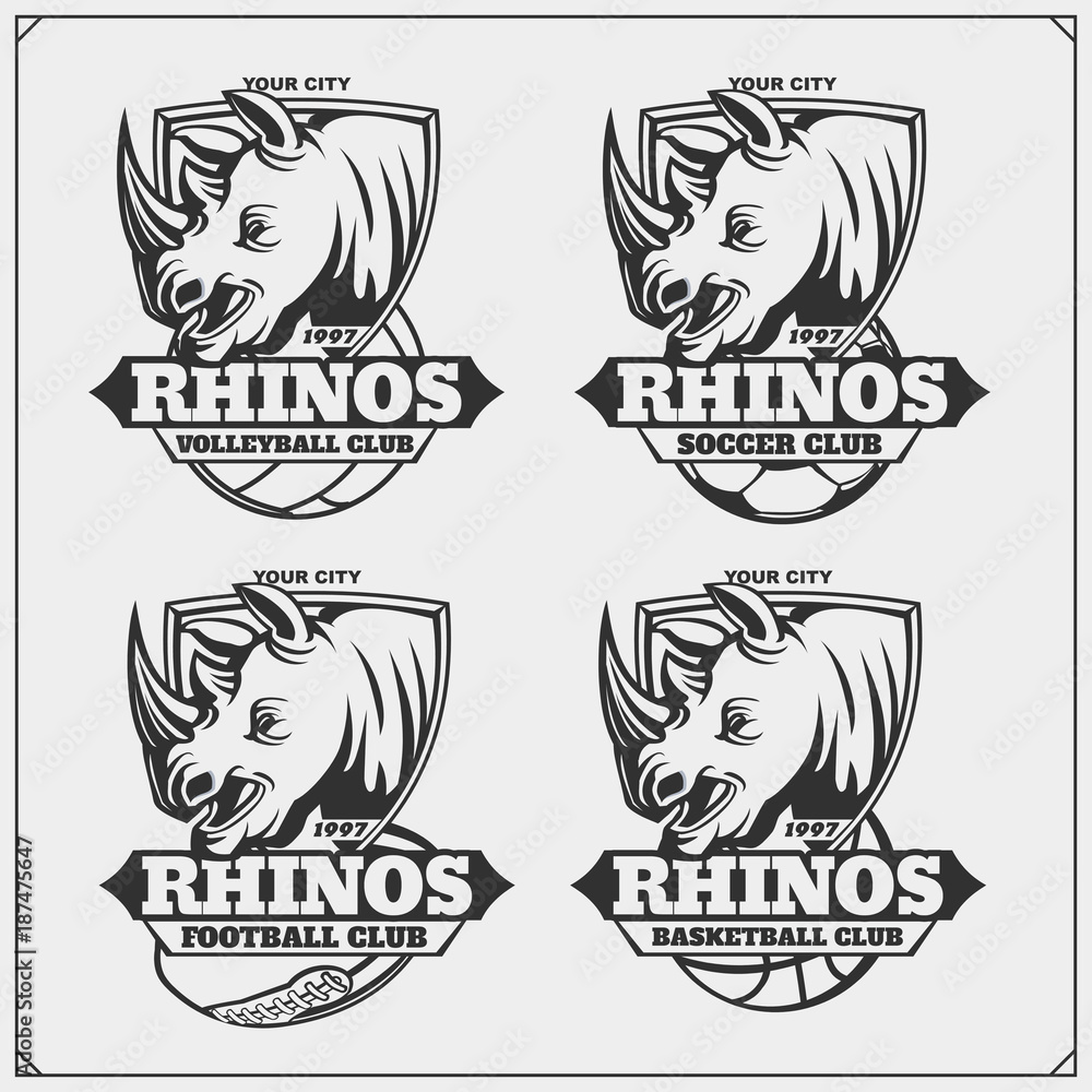 Rhino Football Logo