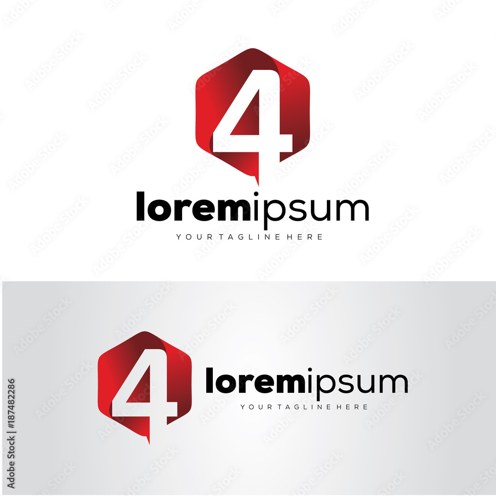 Number 4 Logo Design