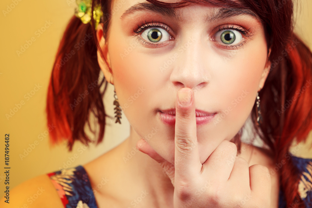 Confused girl having doubts about her choice Stock Photo | Adobe Stock