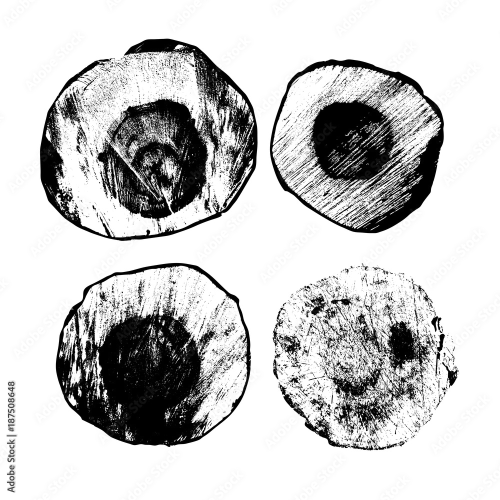 Set of tree rings background. For your design conceptual graphics ...