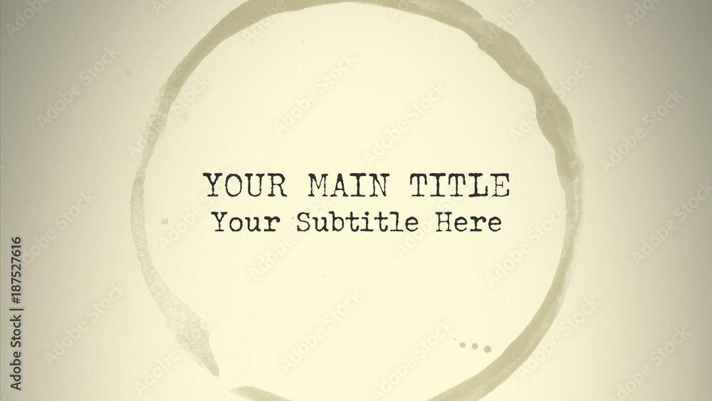 Typewriter Title Sequence Stock Template | Adobe Stock