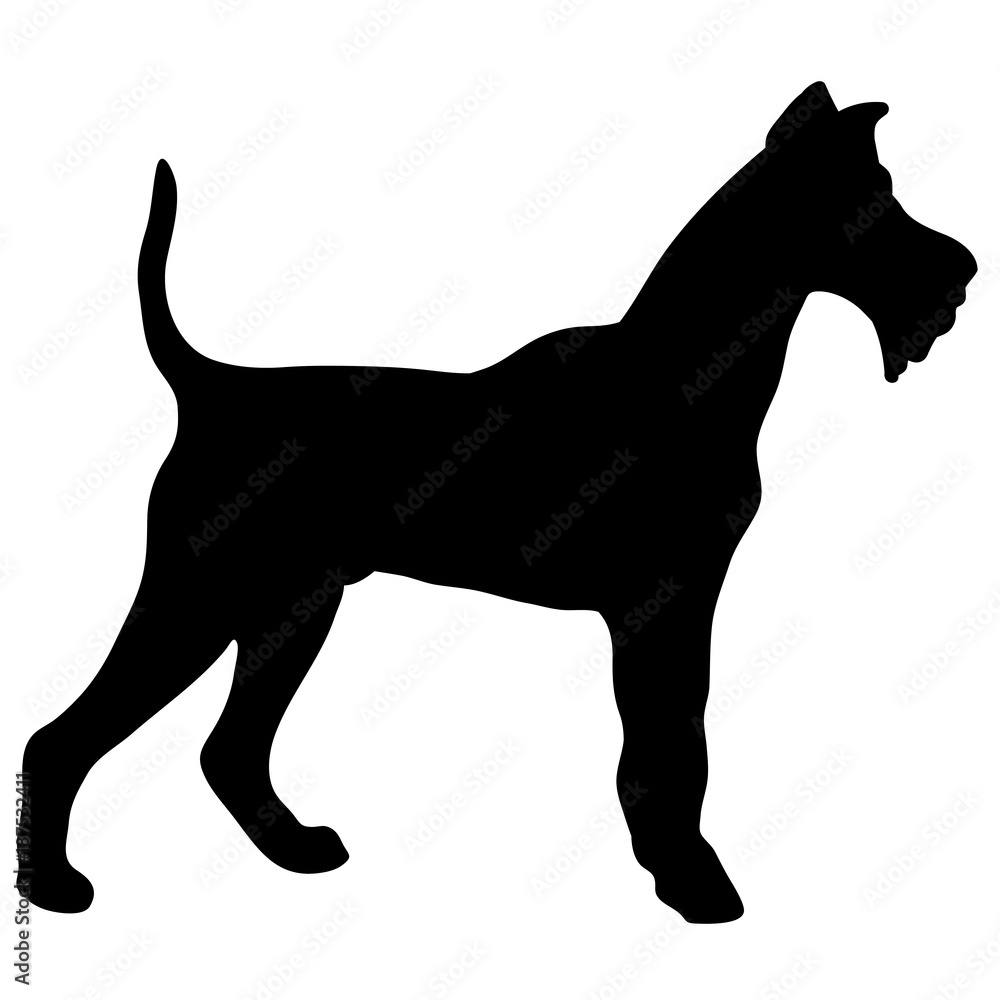 Silhouette of a dog. terrier black illustration Stock Vector | Adobe Stock