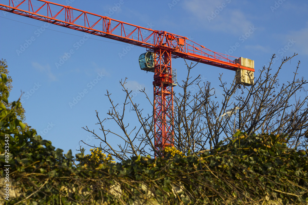 An example of a Static Tower Crane in use on a construction project at ...