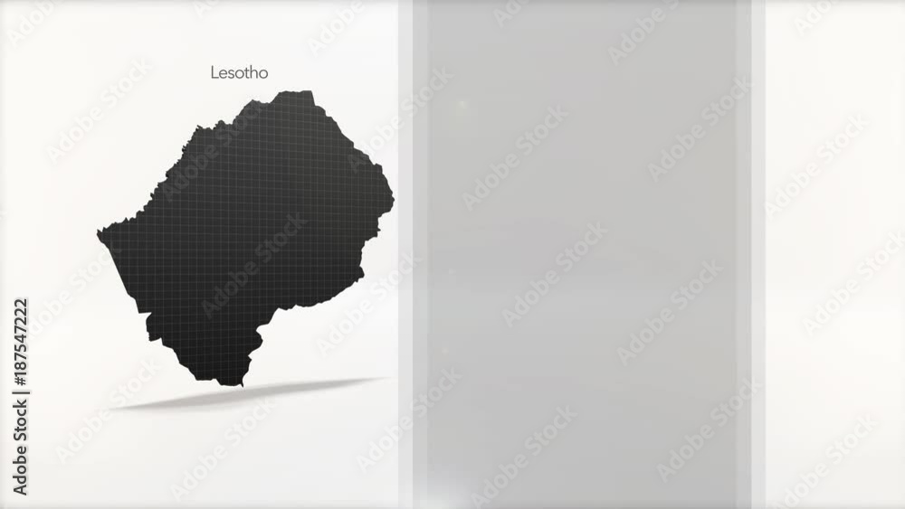 Motion Graphics Country information infographic background - Lesotho ...