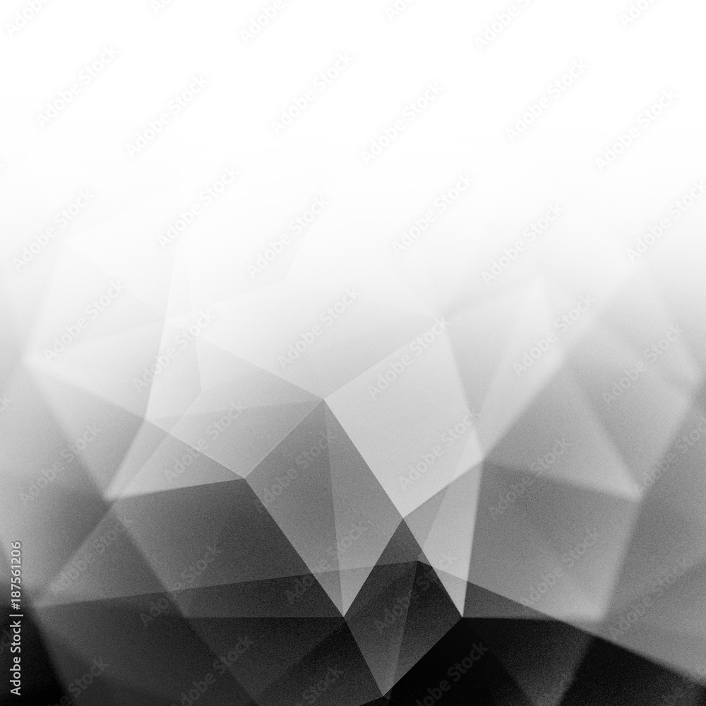 abstract black and white background design, triangle shapes in mosaic ...