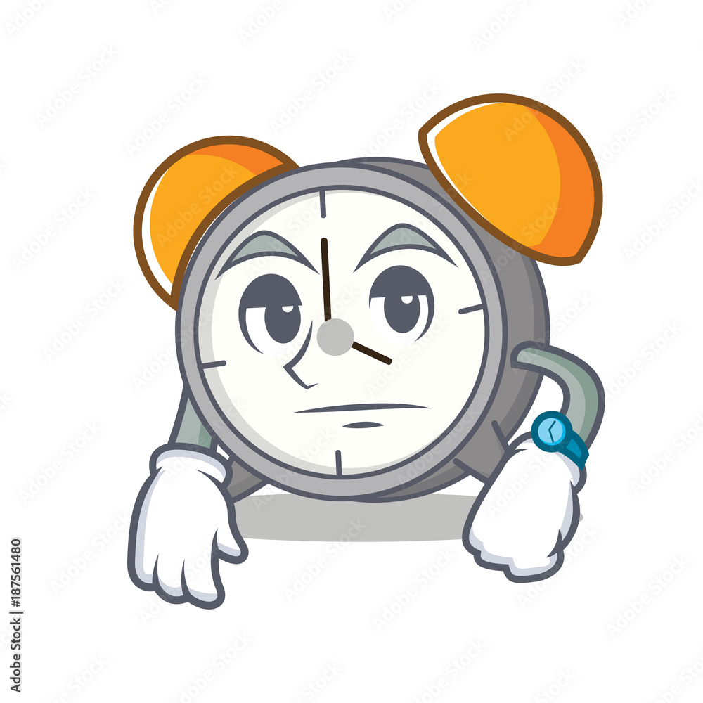 Waiting alarm clock mascot cartoon Stock Vector | Adobe Stock