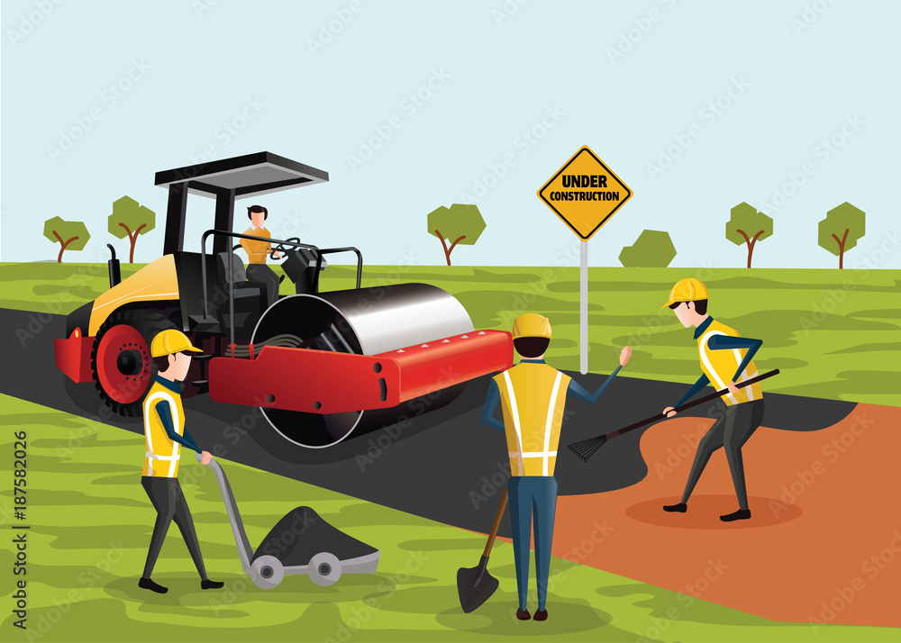 Road Construction Cartoon