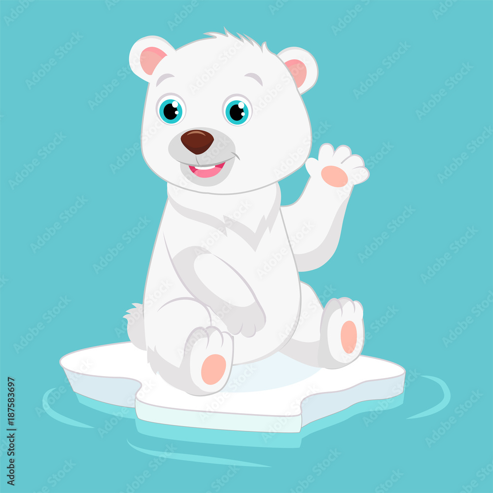 Smiling Polar Bear Cartoon