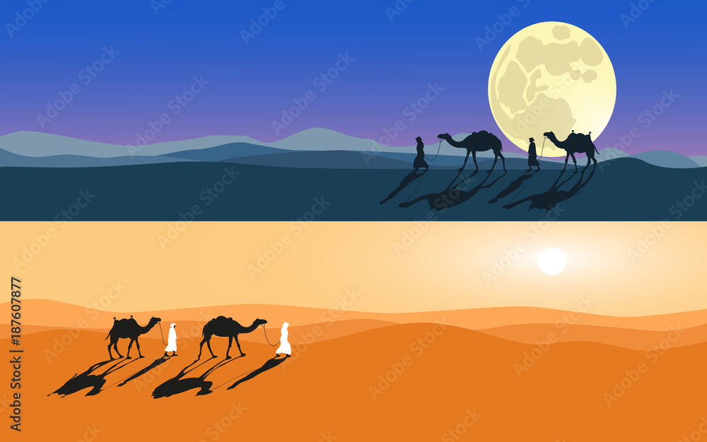 Skydive Cartoon Camels