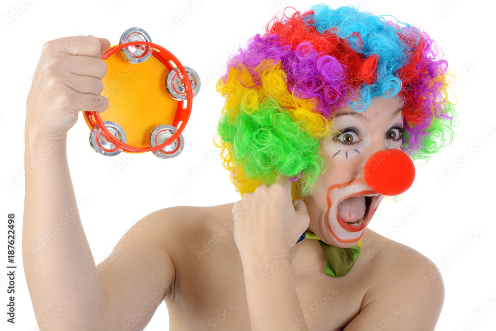 Clown zu Karneval, Fastnacht oder Fasching Stock-Foto | Adobe Stock