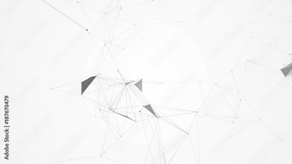 Digital technology motion background. 3D rendered abstract plexus ...