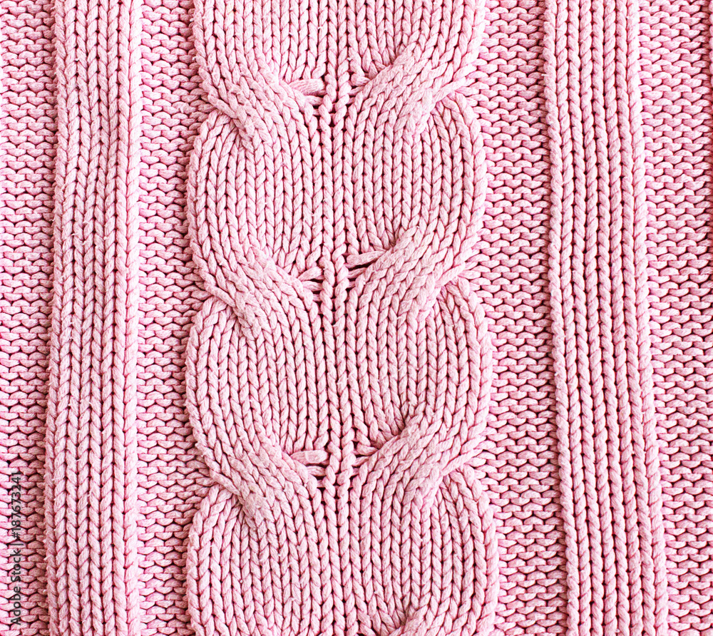 Pink knitting wool texture background Stock Photo | Adobe Stock