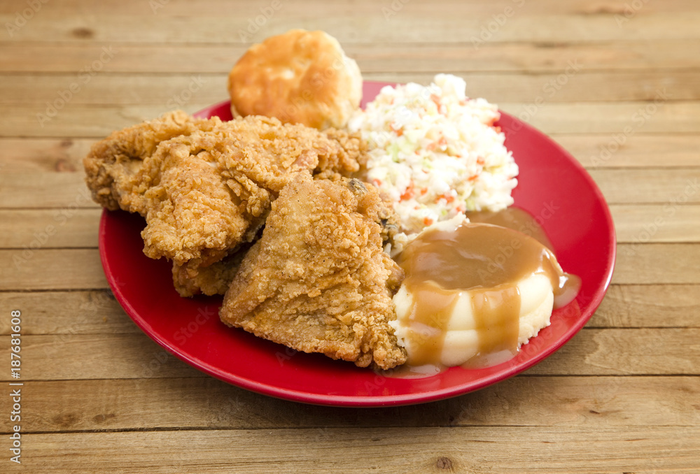 Crispy Fried Chicken and Sides as a Perfect Classic Meal Stock Photo ...