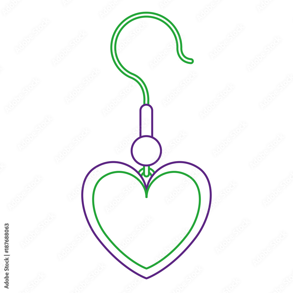 earrings with heart shape vector illustration design Stock Vector ...
