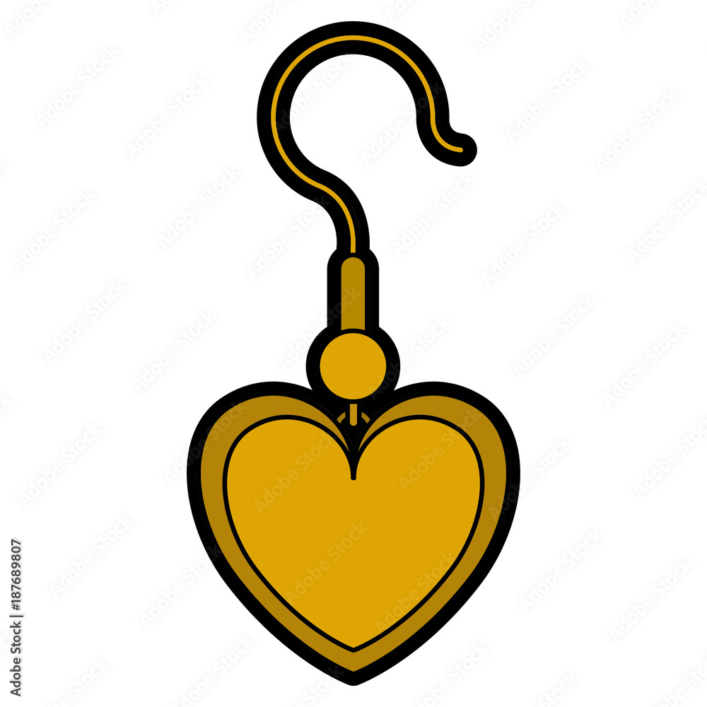 earrings with heart shape vector illustration design Stock Vector ...