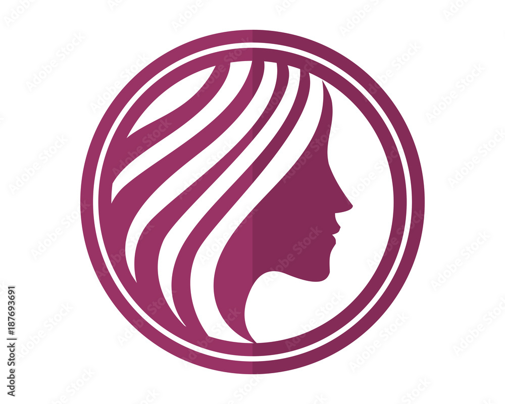 purple woman silhouette icon Stock Vector | Adobe Stock