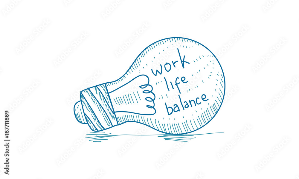 Work Life Balance Template Vector Stock Vector | Adobe Stock