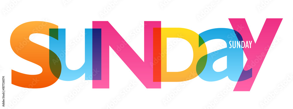 DAYS OF THE WEEK Icons (SUNDAY) Stock Vector | Adobe Stock