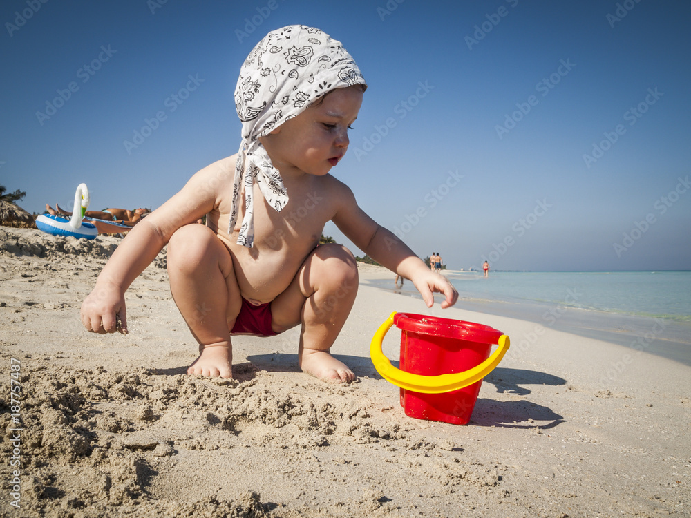 Little Girl On Beach Photography