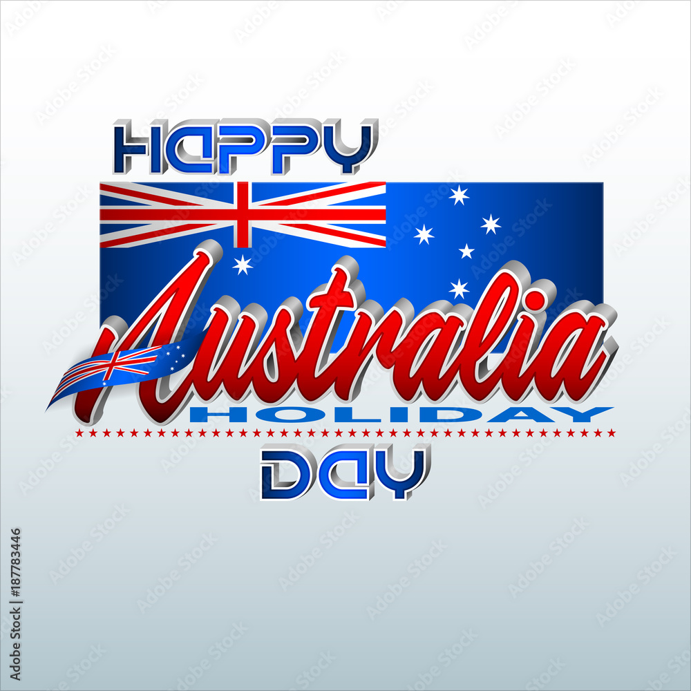 Holiday design, background with 3d texts and national flag colors for ...