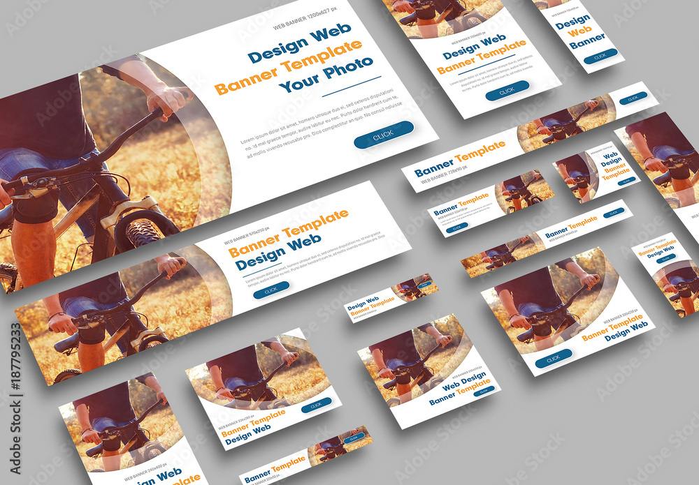 Web Banner Layout Set 2 Stock Template | Adobe Stock