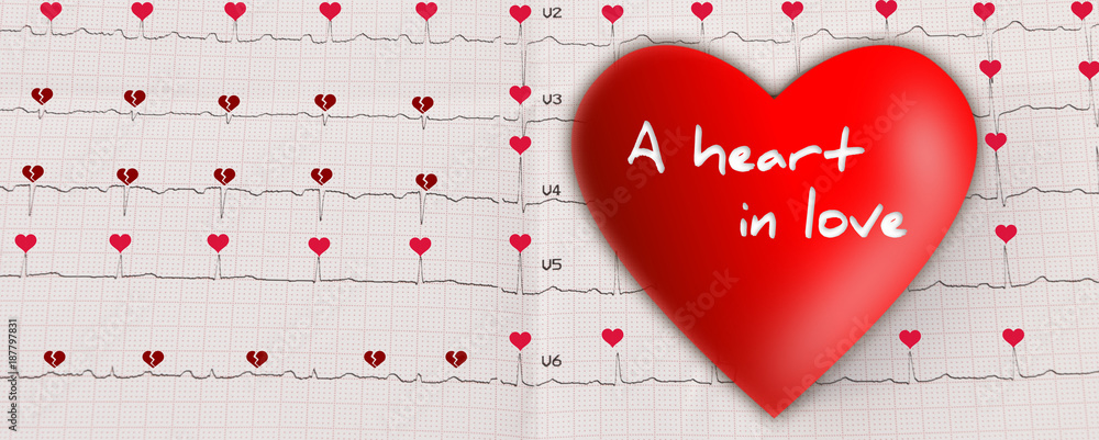 Amor en el corazón. Representación de las oscilaciones de sentimientos ...