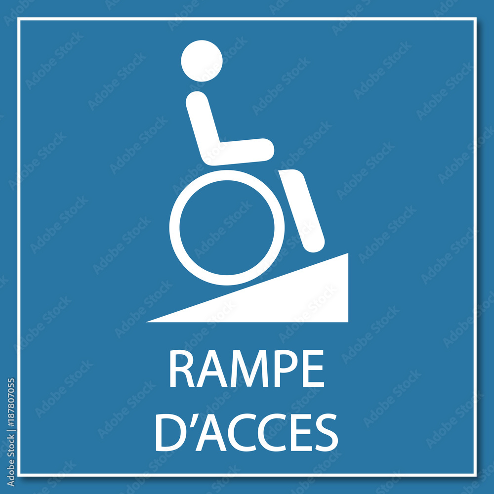 Logo rampe d'accès. Stock Vector | Adobe Stock