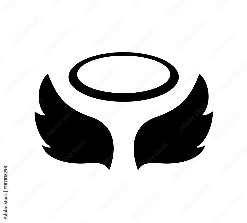 flat angel icon Stock Vector | Adobe Stock