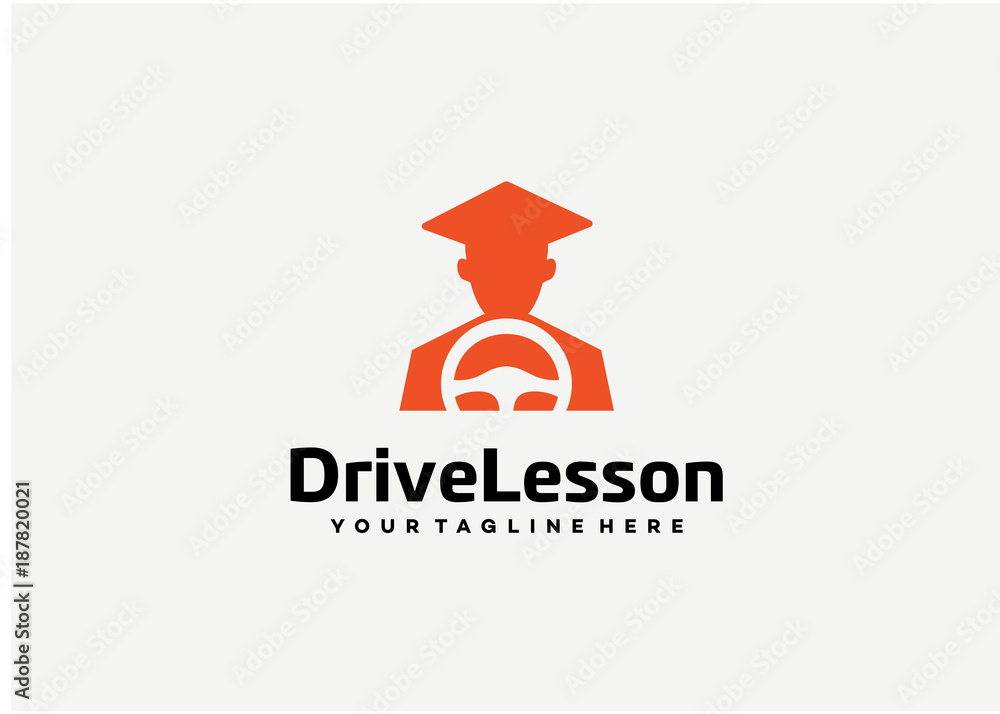 Drive Lesson Logo Template Design Vector, Emblem, Design Concept ...